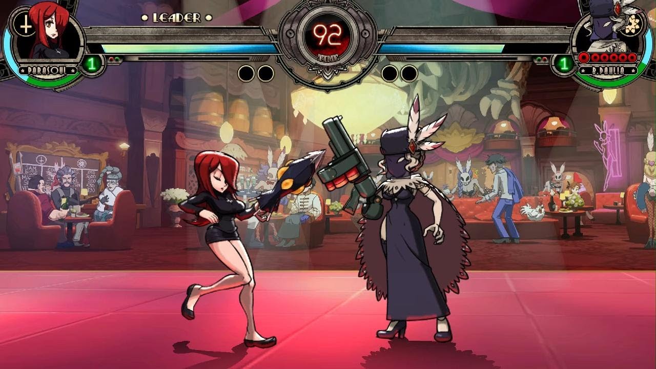 Skullgirls 2nd Encore Parasoul vs Black Dahlia - YouTube