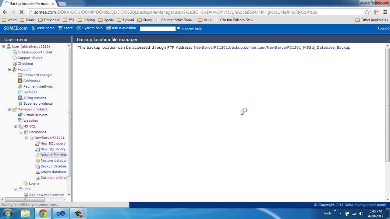 Using Somee.com First Login - YouTube