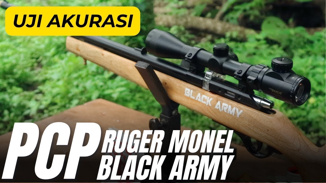 Best Seller 2025! Tes Akurasi PCP Ruger Monel Black Army - SOLD OUT ...