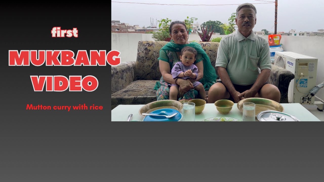 FIRST MUKBANG VIDEO. MUTTON CURRY AND RICE - YouTube