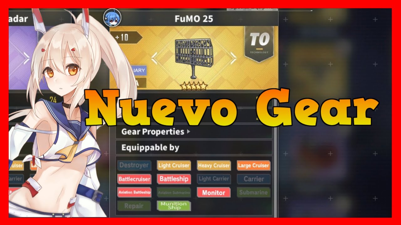 Nuevo gear del core shop FuMO 25 | Azur Lane en Español - YouTube