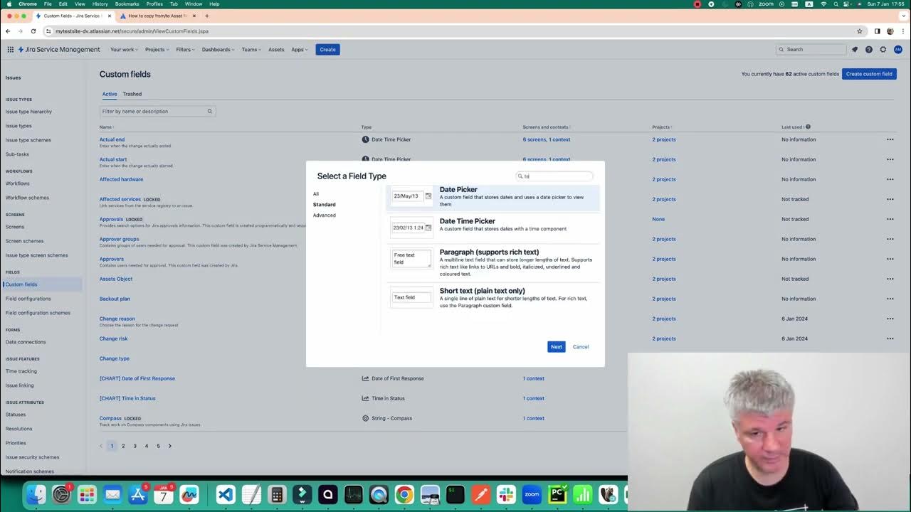 JSM Assets copy a value for an asset field to a text field in Automation - YouTube