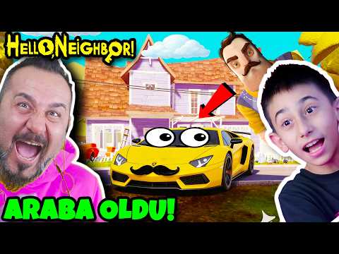 KAZIM USTA BIYIKLI ARABA OLDU! | EGEMEN KAAN İLE HELLO NEİGHBOR MODLU BÖLÜM
