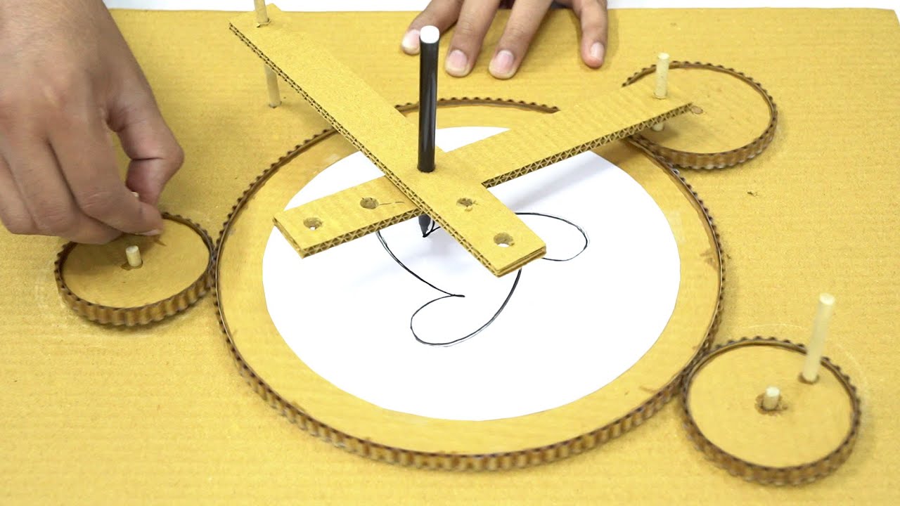 I Try to make Design Drawing Machine From Cardboard - YouTube