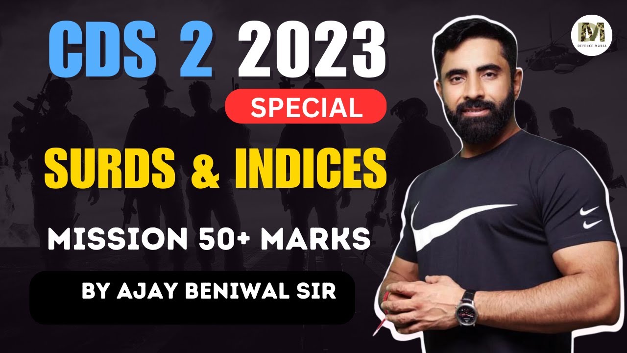 Surds & Indices for CDS 2 2023 Exam || Maths for CDS 2 2023 Exam || Defence Mania - YouTube