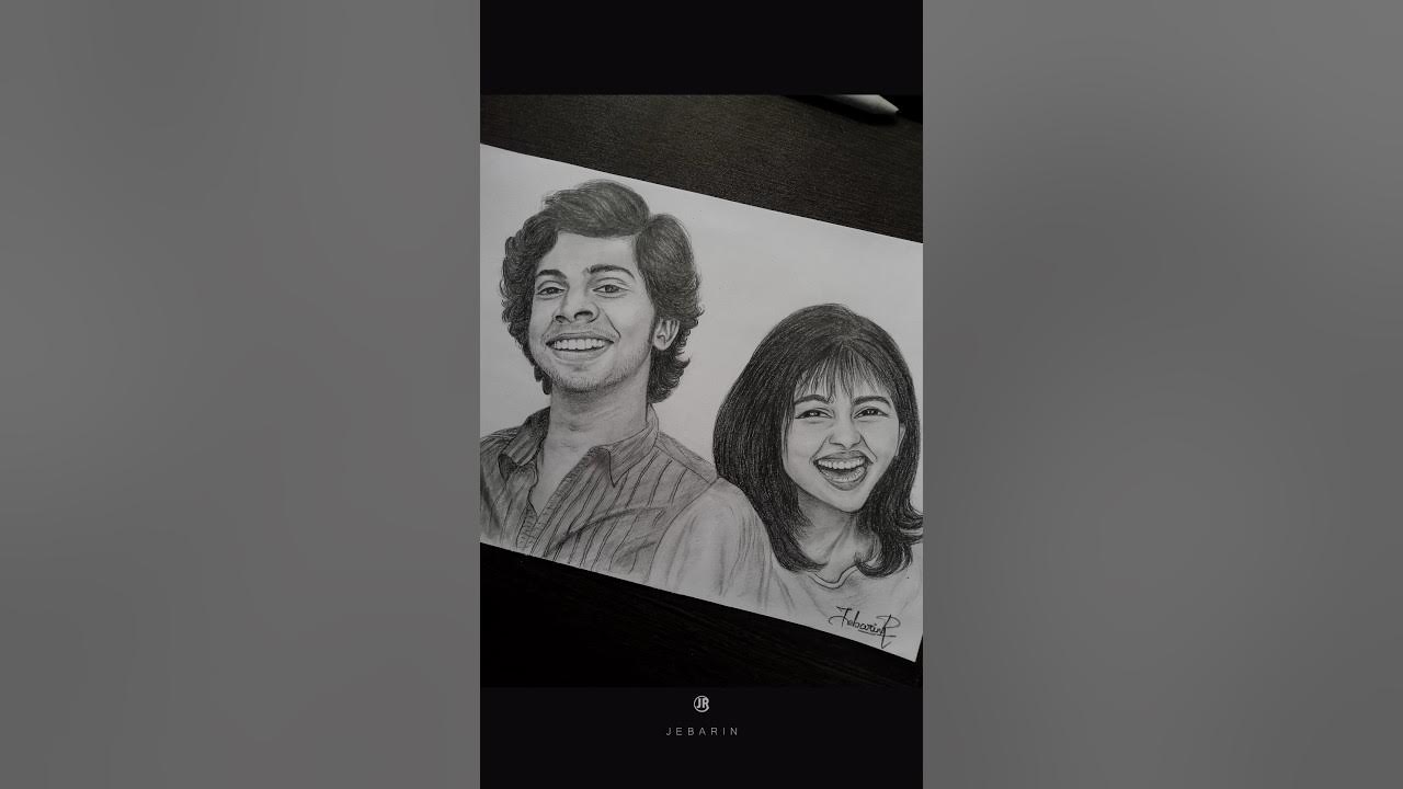 Pencil Drawing Of Premalu Movie Actors Drawing Premalu Naslen Mamithabaiju Sketch Shorts