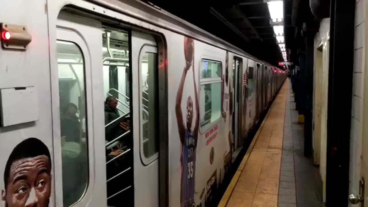 MTA Subways - Bombardier R142 #6376 {NBA All Star Wrap} on the (2 ...