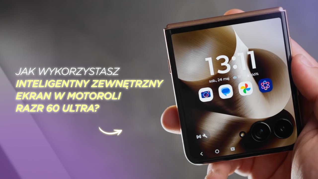 Inteligentny zewnętrzny ekran w razr 60 ultra - YouTube