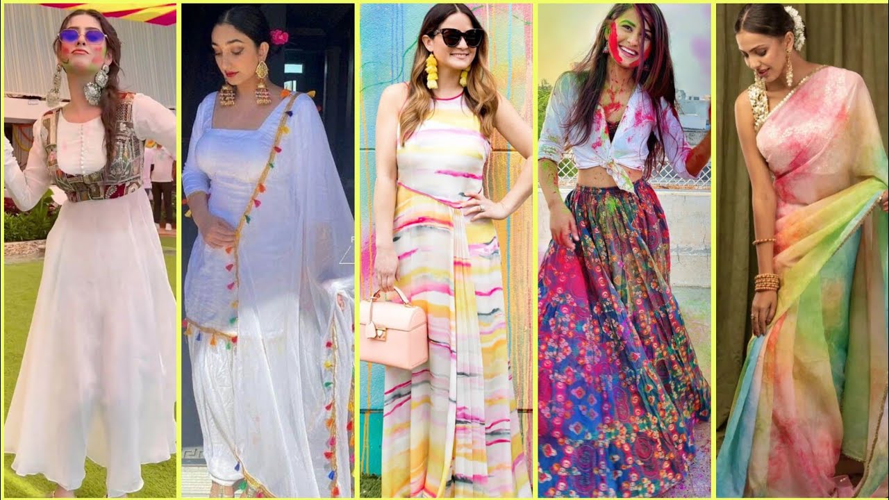Latest Holi Outfit Designs New Holi Dress designing Ideas for Girls ...