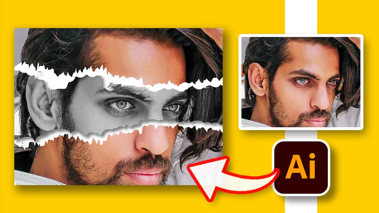 STUNNING Torn Paper Effect Tutorial in Adobe Illustrator - YouTube