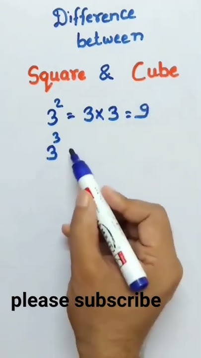 difference between square and cube #please subscribe#please like ...