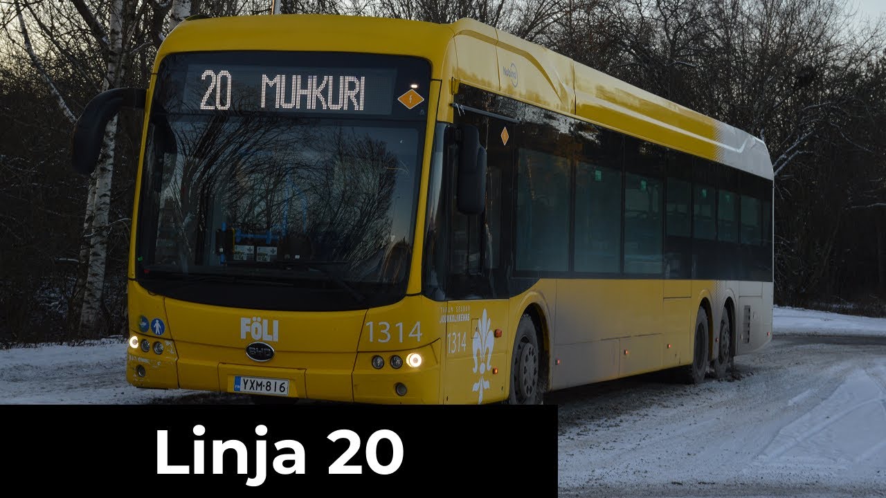 Turku Föli Linja 20: Muhkuri - Puutori (Nopeutettu) - YouTube