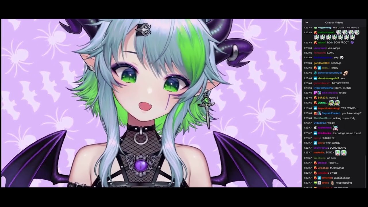 Froot shows off her "wings"(with chat reaction) - YouTube