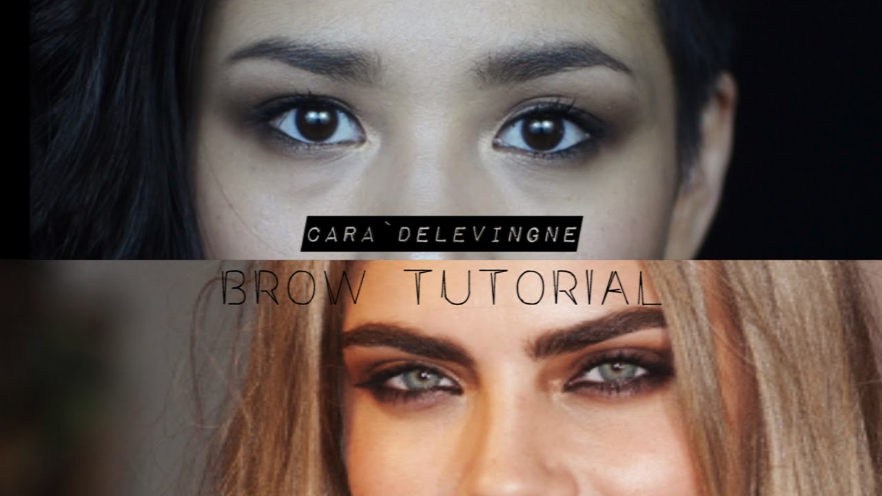 Cara Delevigne Brow Tutorial | How to Create Bold Brows at Home - YouTube