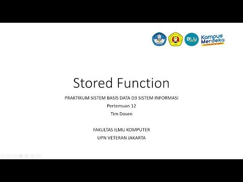 Recording Pertemuan 12 - Praktikum Sistem Basis Data - Stored Function ...