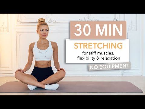 30 MIN FULL BODY STRETCHING - perfect for rest days / No Equipment I Pamela Reif