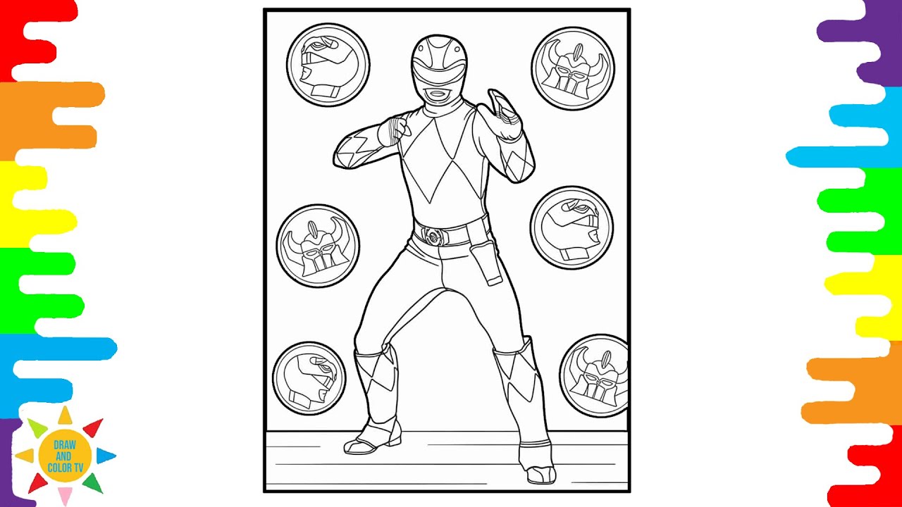 Red Power Rangers Coloring Page | Power Rangers Coloring | Power ...