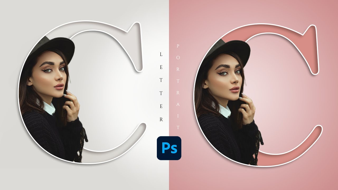 Letter C Portrait Design Tutorial in Photoshop - Letter Portrait Design ...