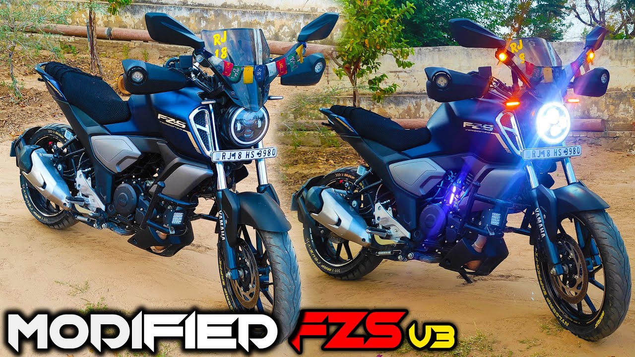 modified yamaha FZS V3 BS6 Part 2 - YouTube