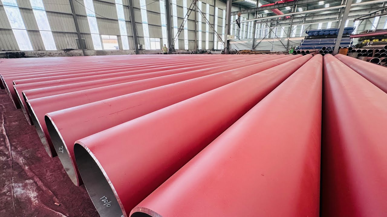 18-inch ASTM A53 Grade B ERW Steel Pipe with Red Coating on Outer ...