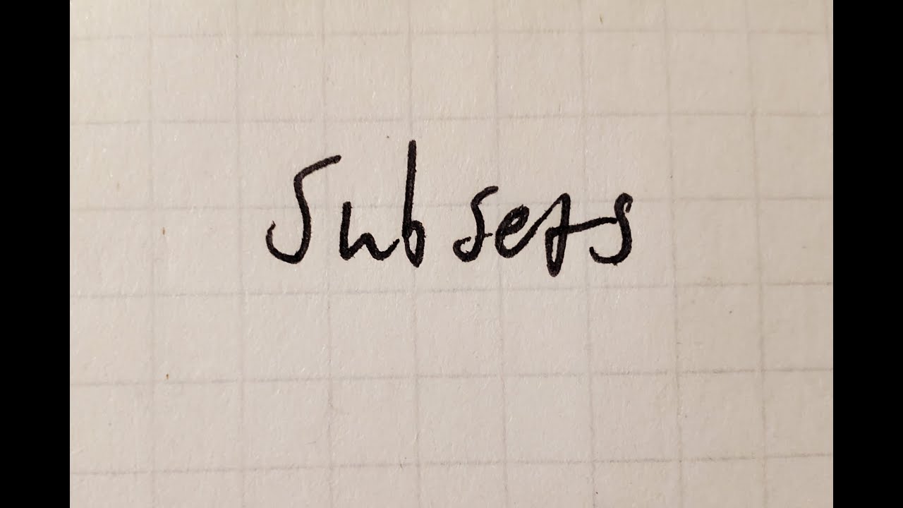Subsets Youtube