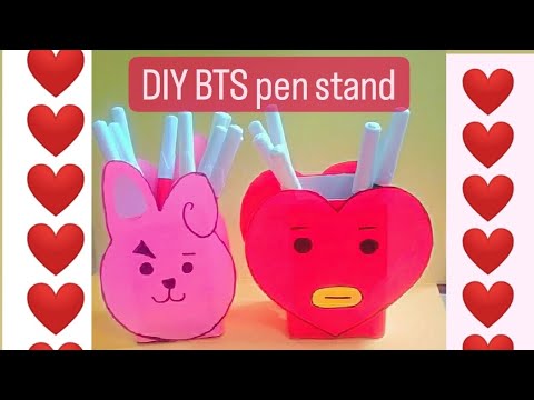 DIY BTS pen stand 🤞💜 #bts army - YouTube