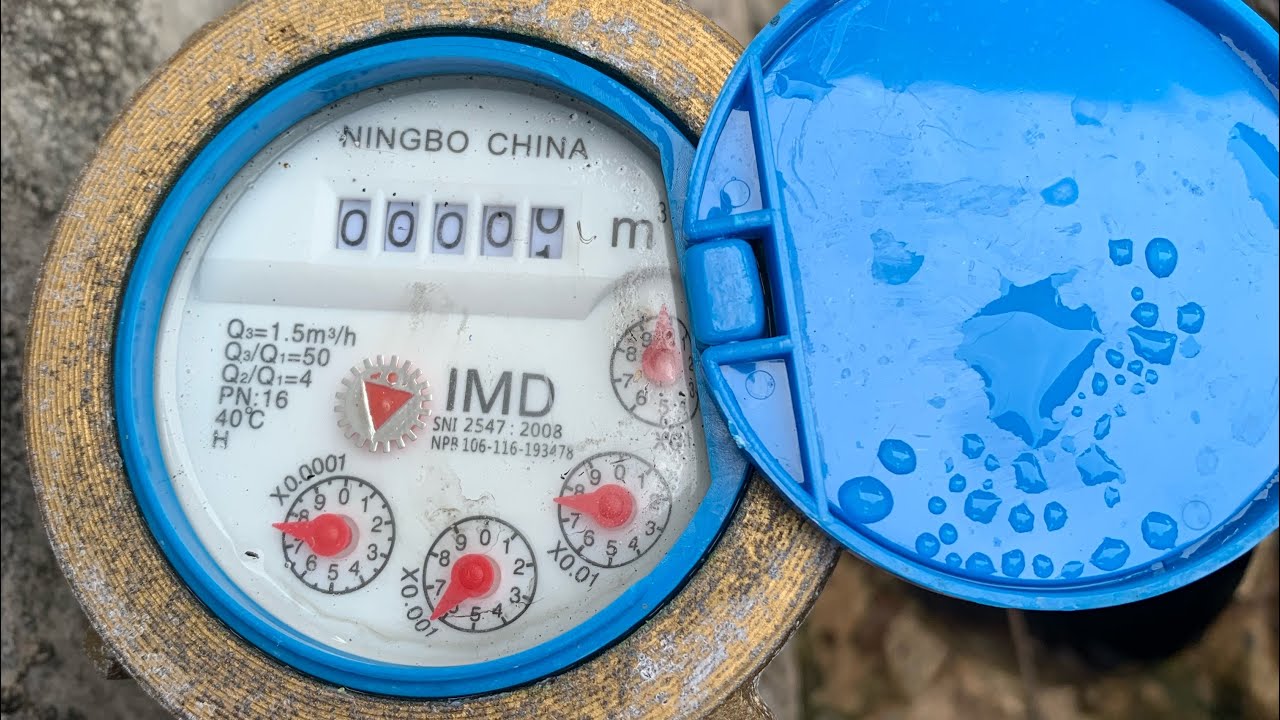 Water meter #meteran air - YouTube