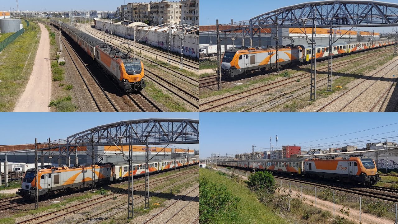 Locomotives d'Alstom en tête des trains Al Atlas vers Marrakech. - YouTube