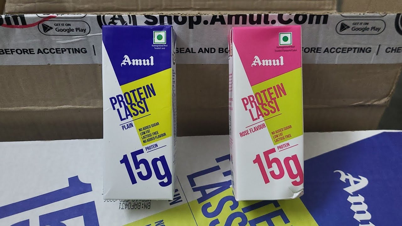 Amul 15g Protein Lassi Plain v/s Rose Flavor Review - Which one is the ...