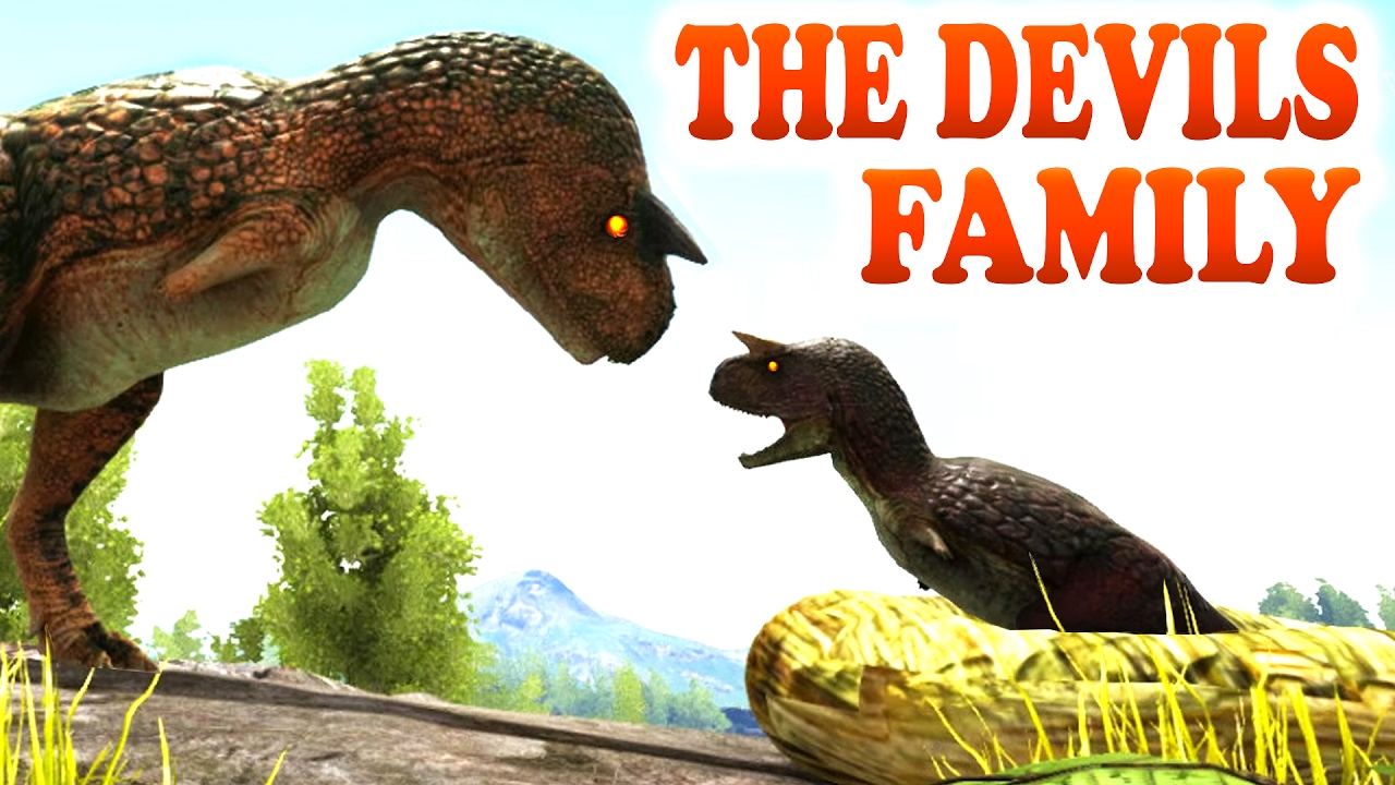 ARK THE CARNO DEVILS FAMILY Play As A Dino Mod Carnotaurus & Compy ...