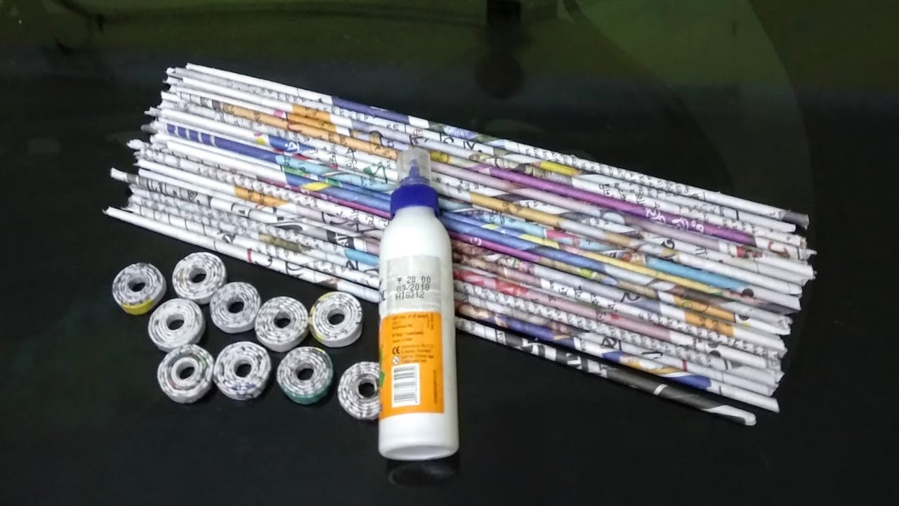 DIY NEWSPAPER CRAFT/BEST OUT OF WASTE - YouTube