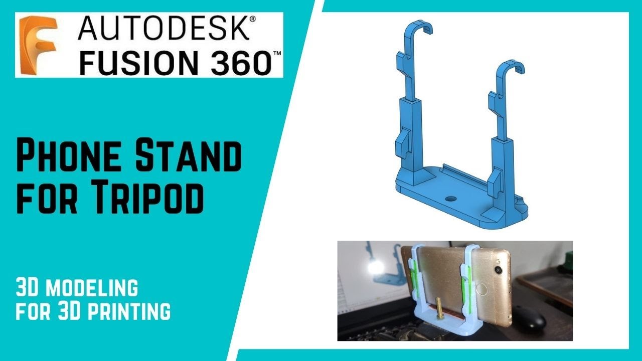 Fusion 360 Tutorial | Step by step 3D modeling tutorial of Phone Stand ...