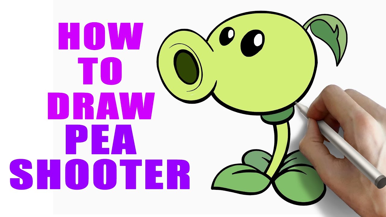 How to Draw Plants vs Zombies | Peashooter - YouTube