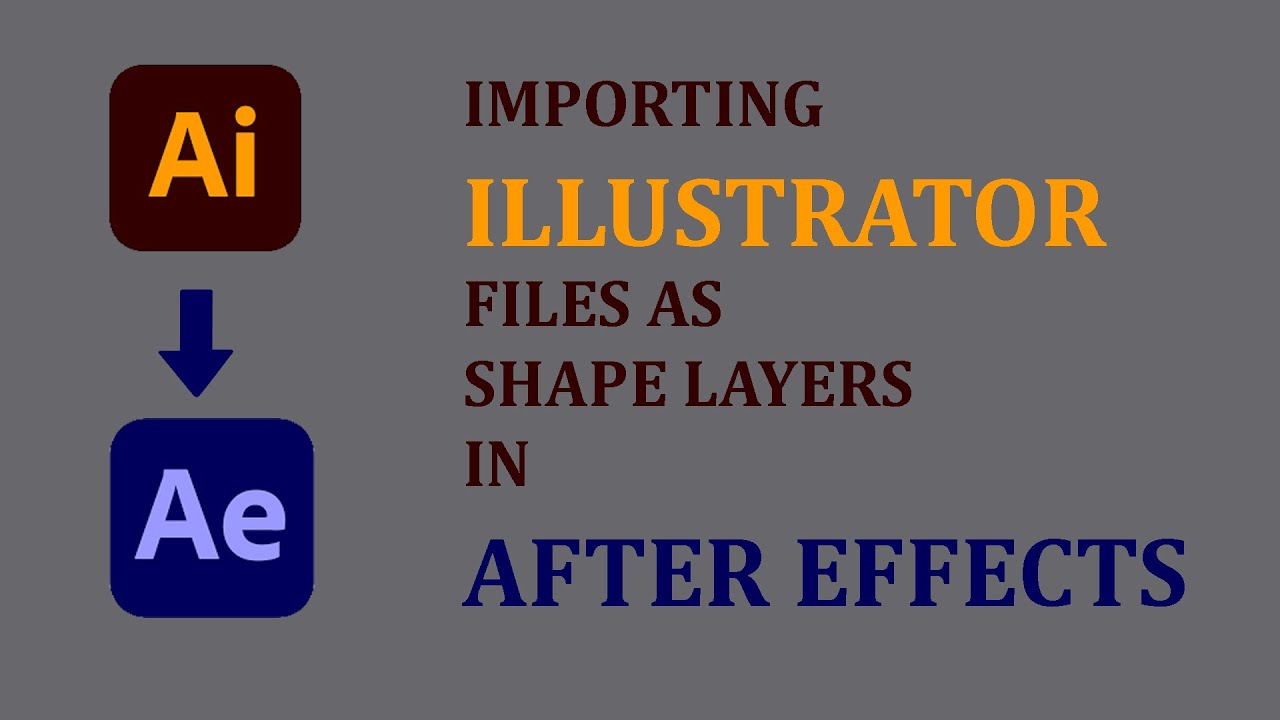 How To Import Illustrator File Into After Effects YouTube How To Import Illustrator File Into After Effects YouTube