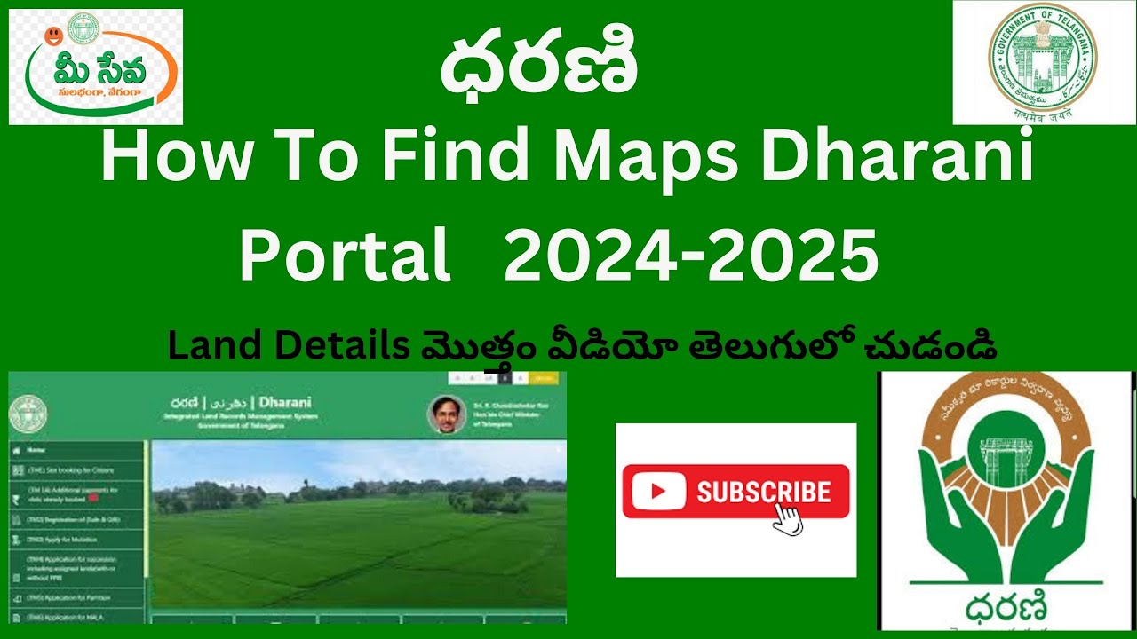 How To Find Maps Dharani Portal 2024-2025 Survey number || Land Details ...