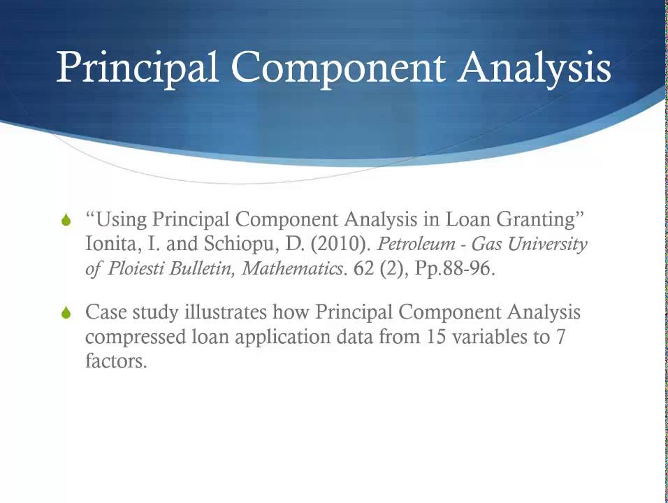 Principle Components Analysis - Brief introduction and example - YouTube