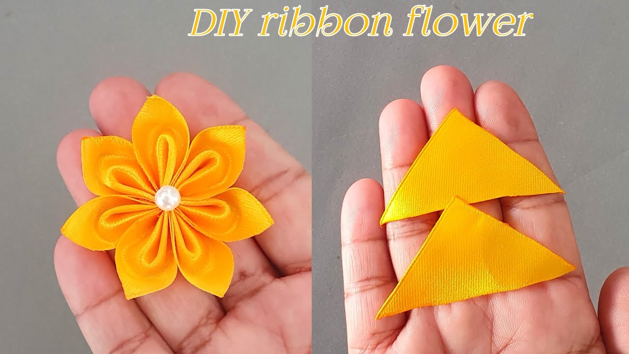 Super Easy Ribbon Flower Making / Hand Embroidery Tricks With Ribbon ...