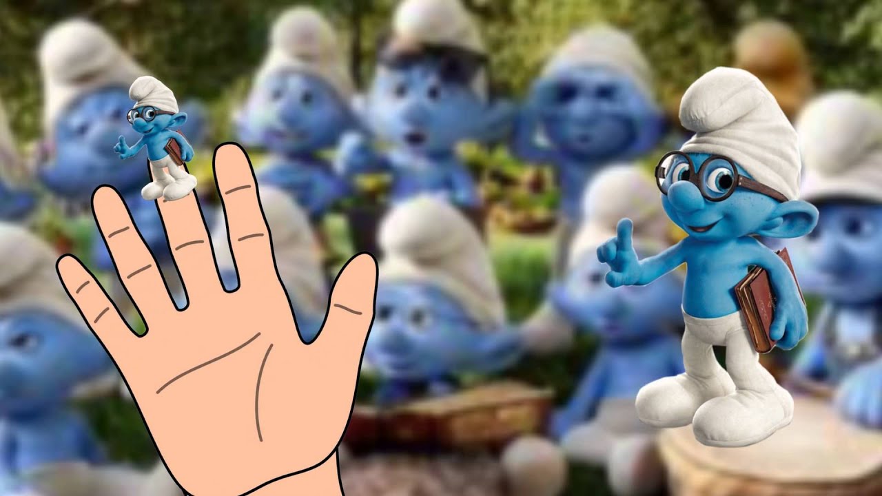 The Finger Family SMURFS Family Nursery Rhyme Smurfs Finger Family ...