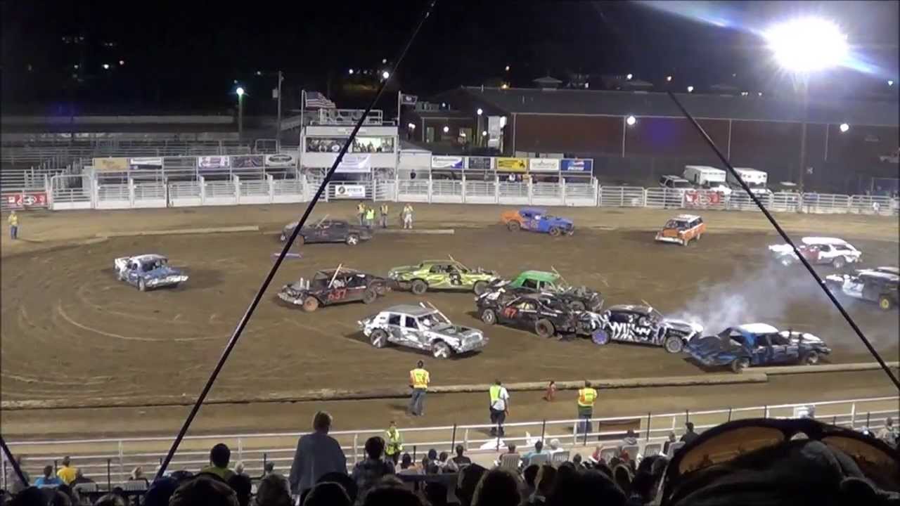 Wyoming State Fair Demolition Derby - 7th/Final Heat 2013-8-10 - YouTube