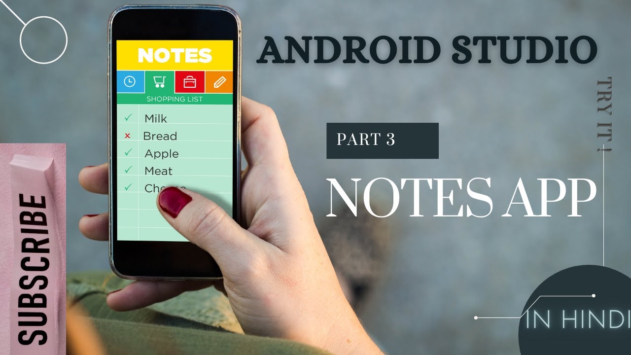 CREATE NOTES APPLICATION EASILY| Android Studio | Notes App - PART 3 ...