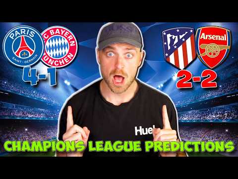 CHAMPIONS LEAGUE SEMI FINAL [FIRST LEG] PREDICTIONS & TIPS | PSG VS BAYERN & ATLETICO VS ARSENAL!