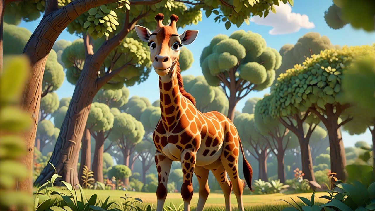 The Giraffe Who Liked to Sing 🦒🎶 | Funny Animal Nursery Rhyme for Kids ...