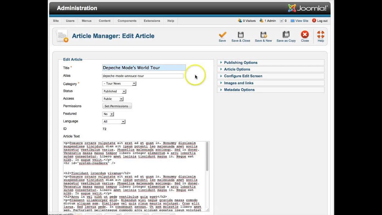 Joomla Tips And Secrets Joomla 2 5 Images And Links Tutorial Youtube