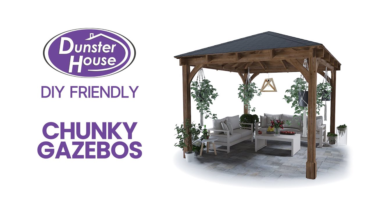 DIY Friendly Chunky Gazebos - Dunster House - YouTube