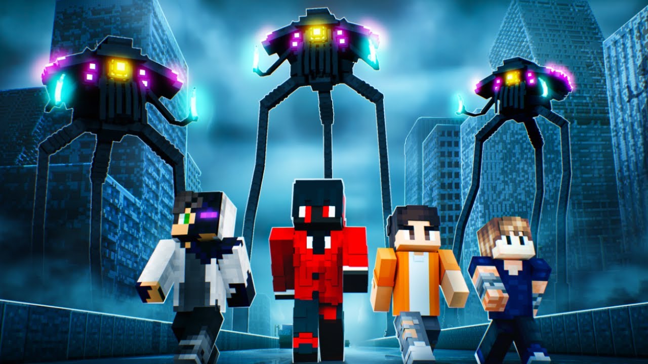 4 Idiots Vs Minecraft's Most Terrifying Alien Invasion Mod - YouTube