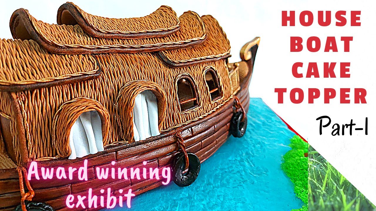 House Boat Cake Topper Part 1 | Cruise Ship Cake Design with isomalt ...