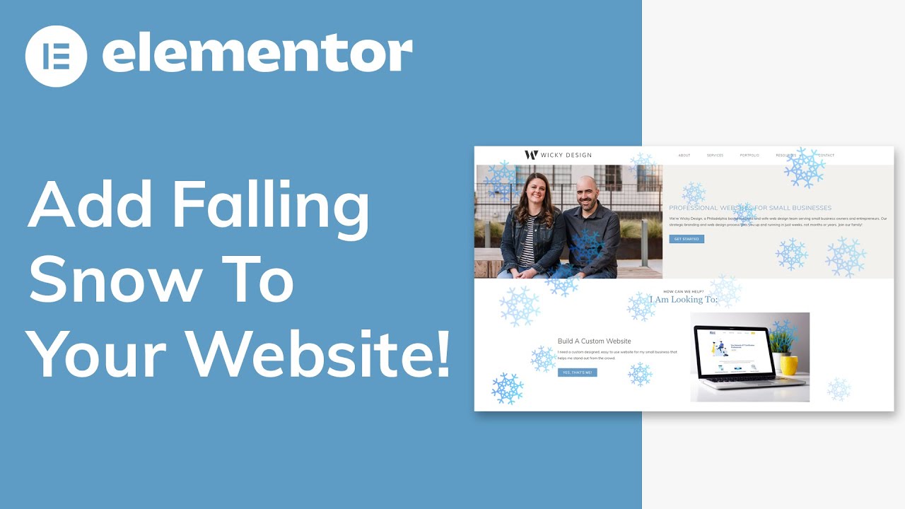Add Falling Snow To Your Website (Elementor Tutorial) - YouTube