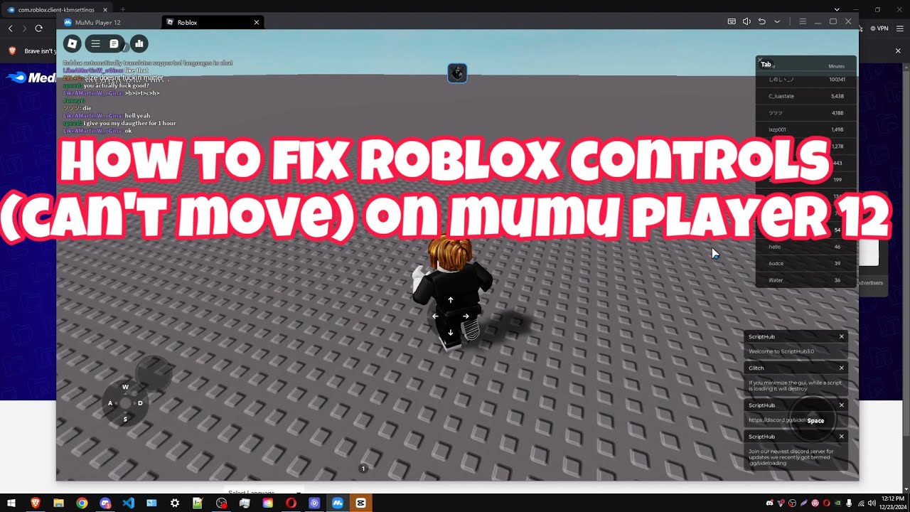How to fix Roblox controls (can’t move) on mumu player 12 | Delta ...