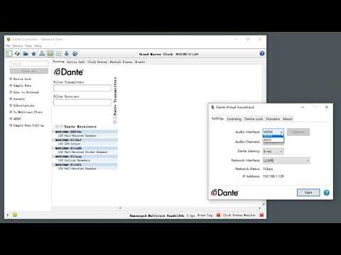 Dante Controller & Dante Virtual Soundcard DVS - YouTube