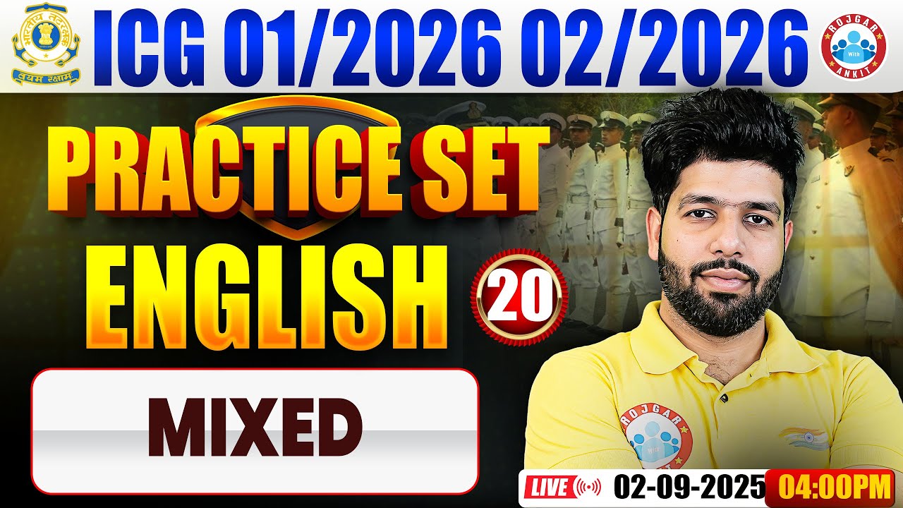 ICG GD English Practice Set | English Practice Set #20 | Mixed | ICG GD ...